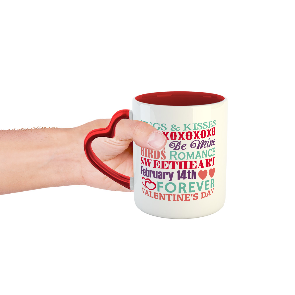 Coffee Mug Hugs Kisses Love Mine Romance February 14Th Valentine's Day ...
