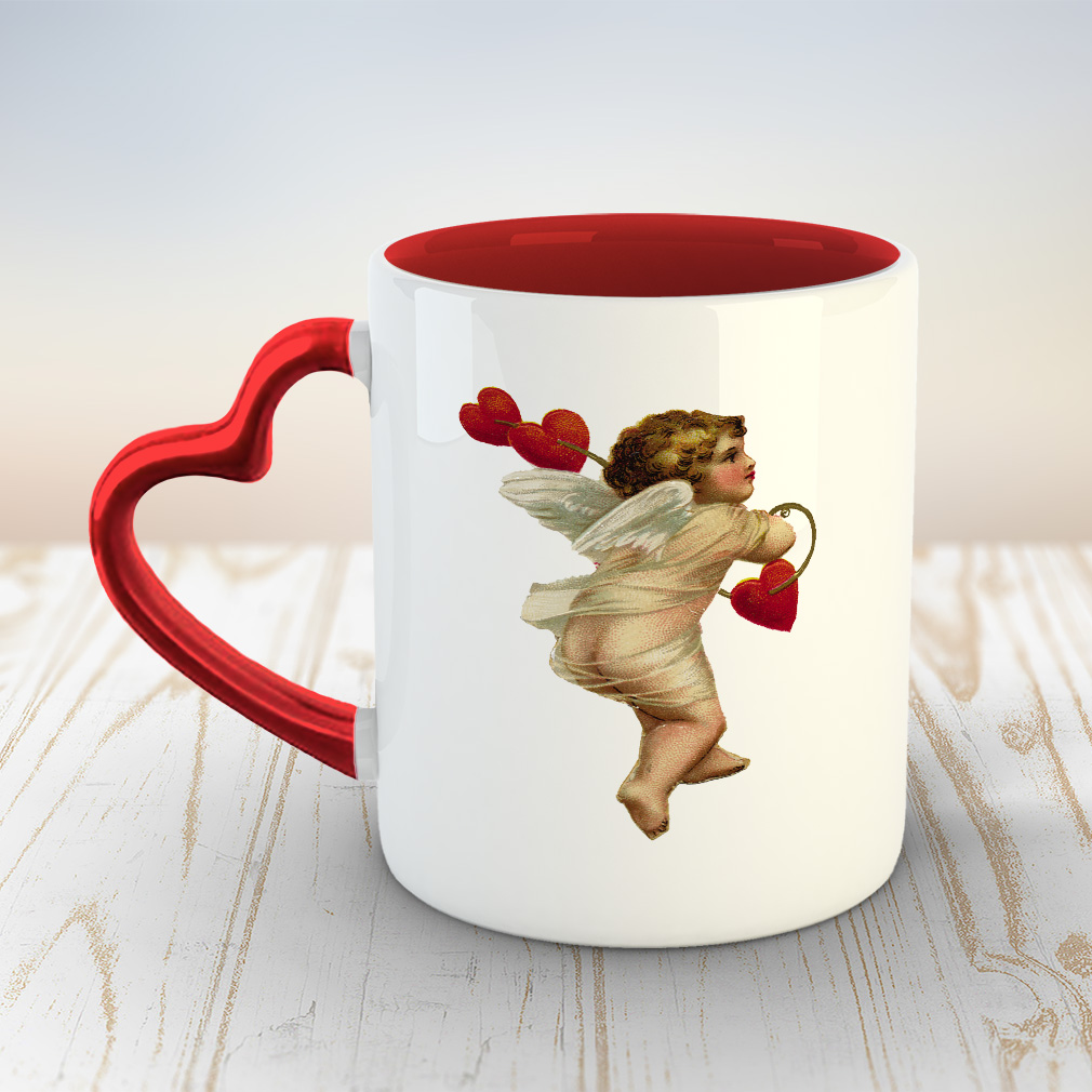 Ceramic Coffee Mug Little Baby Angel Hearts Holidays and Occasions Tea ...