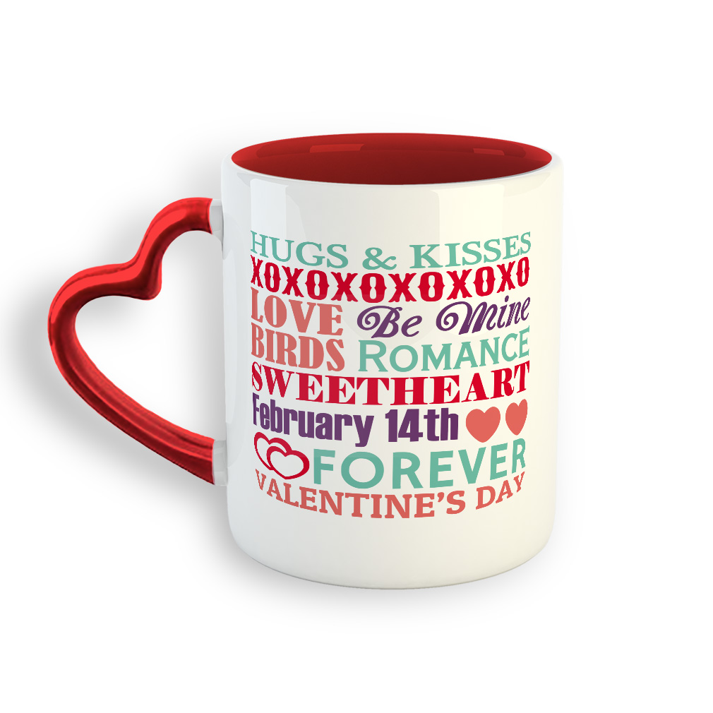 Coffee Mug Hugs Kisses Love Mine Romance February 14Th Valentine's Day ...