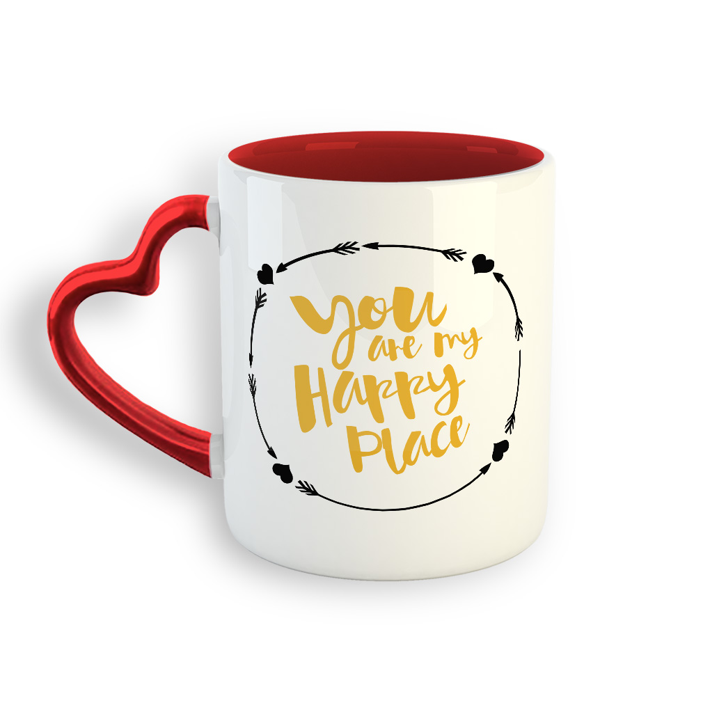 Ceramic Coffee Mug You Are My Happy Place Inspiration & Motivation Love ...